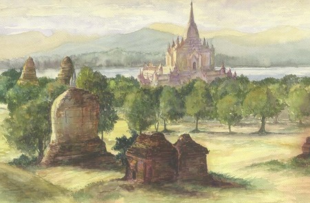 Myanmar Traditional Arts " Ten Flowers" - Myanmar Tours