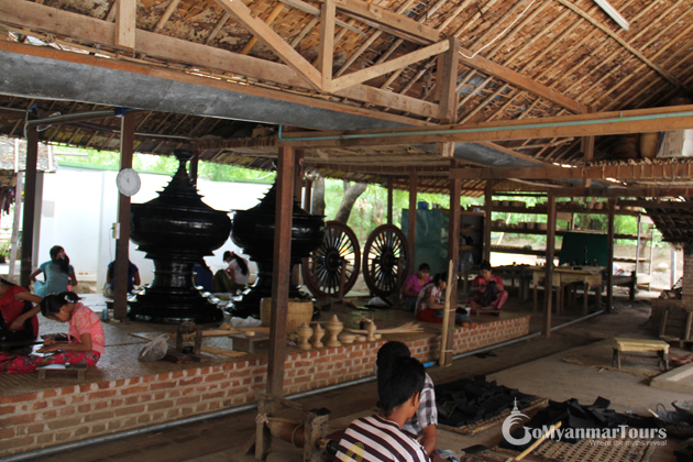 Bagan Lacquerware Workshop Photos - Myanmar Tours